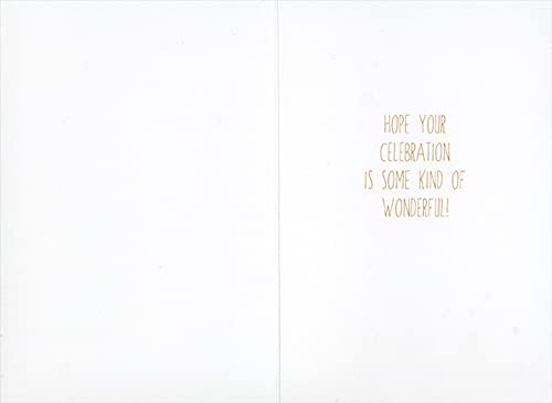Pictura Pineapple in Black and White Striped Pedestal Birthday Card