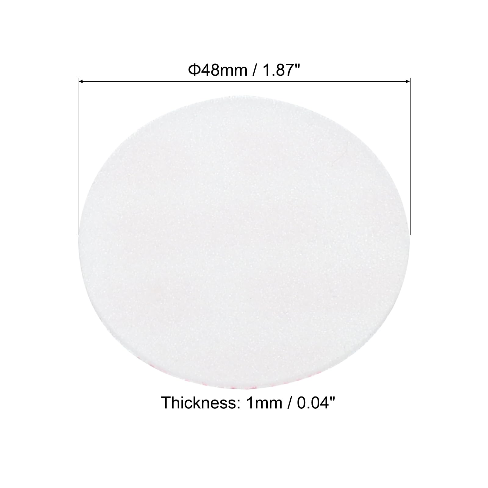 PATIKIL 48mm/1.87inch Foam Lid Liner, 200Pcs PS Foam Resistant Tamper Pressure Sensitive Seal for Bottle Cap Liners Seals, White Red
