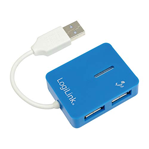 Logilink Smile 4 Port USB 2.0 Hub - Blue