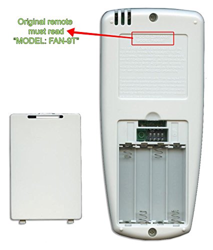 Anderic Replacement FAN-9T with REVERSE key Thermostatic Remote Control for Hampton Bay Ceiling Fans - FAN9T (FCC ID: L3HFAN9T, PN: FAN9TR, Works receiver FAN10R, FAN-10R)