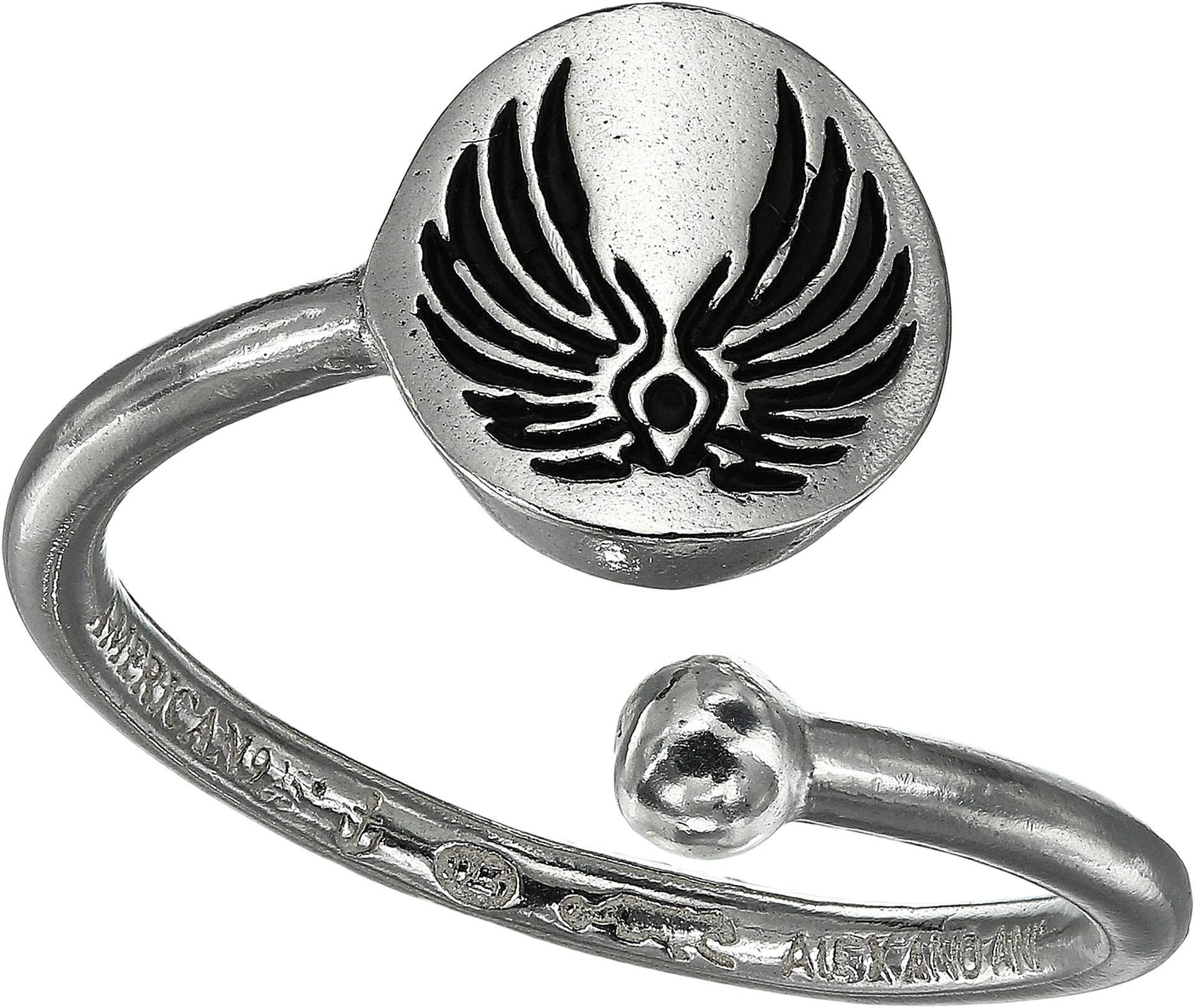 Alex and Ani Women's Guardian Angel Ring Wrap, Sterling Silver, Adjustable