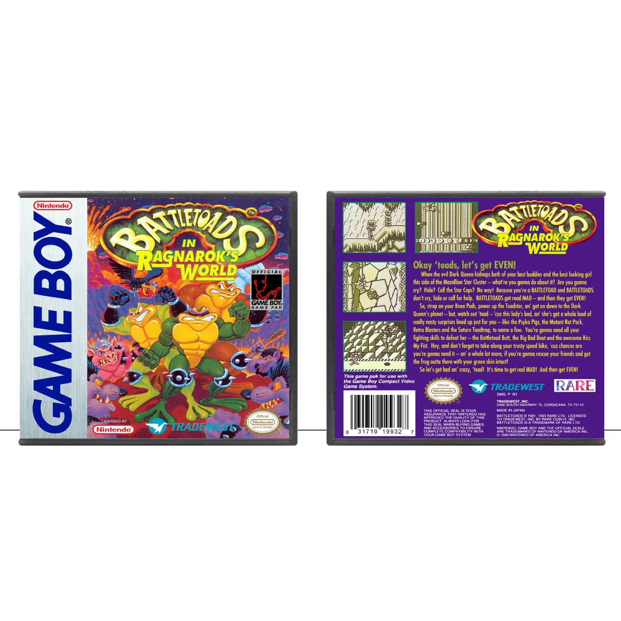 Battletoads in Ragnarok's World | (GB) Game Boy - Game Case Only - No Game