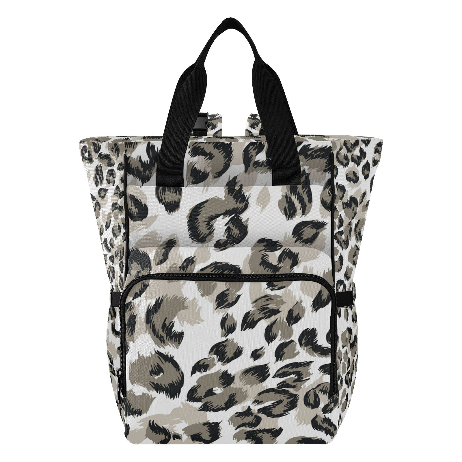 ALAZA Diaper Bag Backpack for Baby Nappy Changing Bags Multifunction Leopard Pattern(37) Travel Back Pack(226te5g)