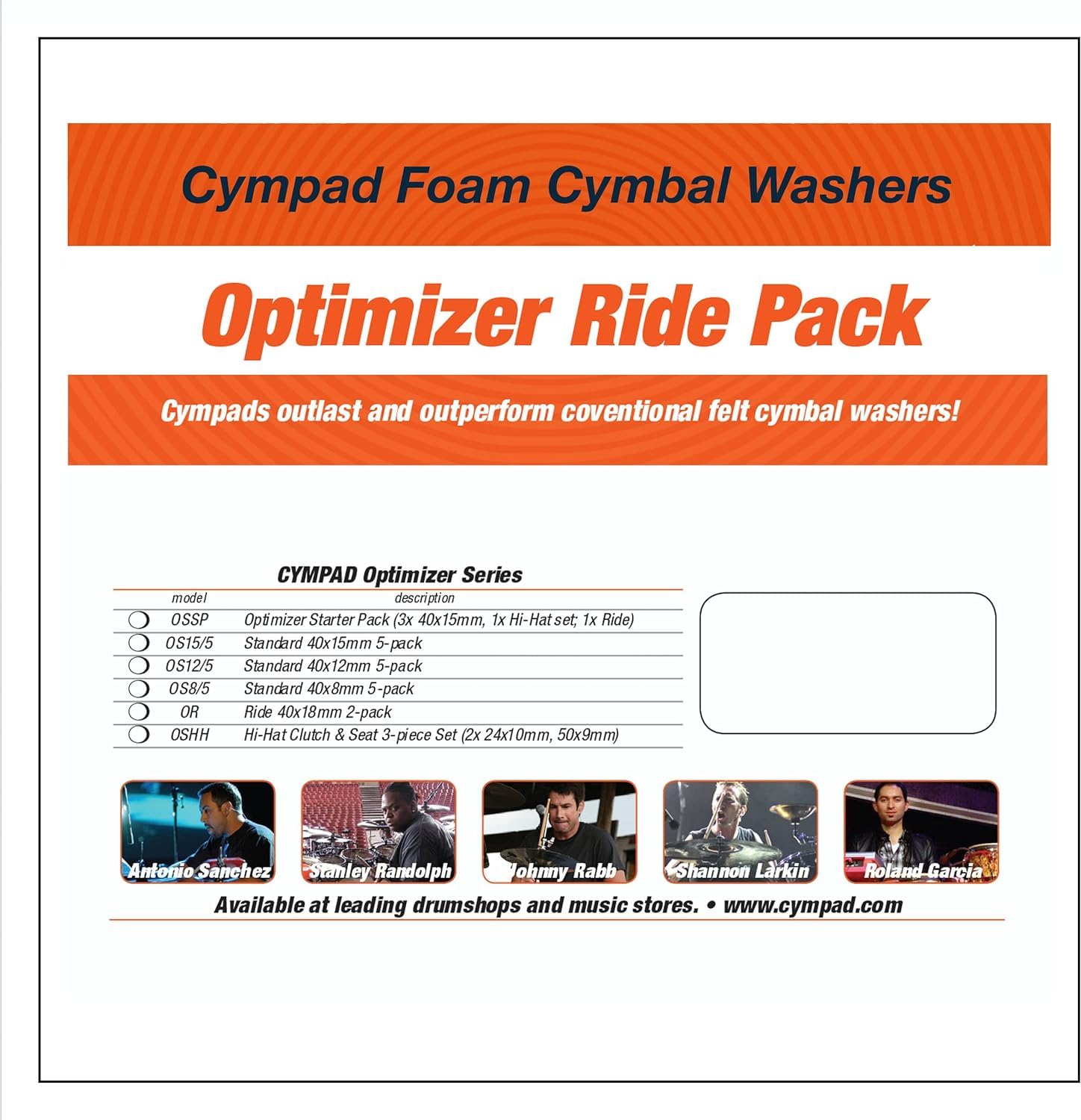 Cympad Optimizer Ride Foam Cymbal Washer 40/18mm
