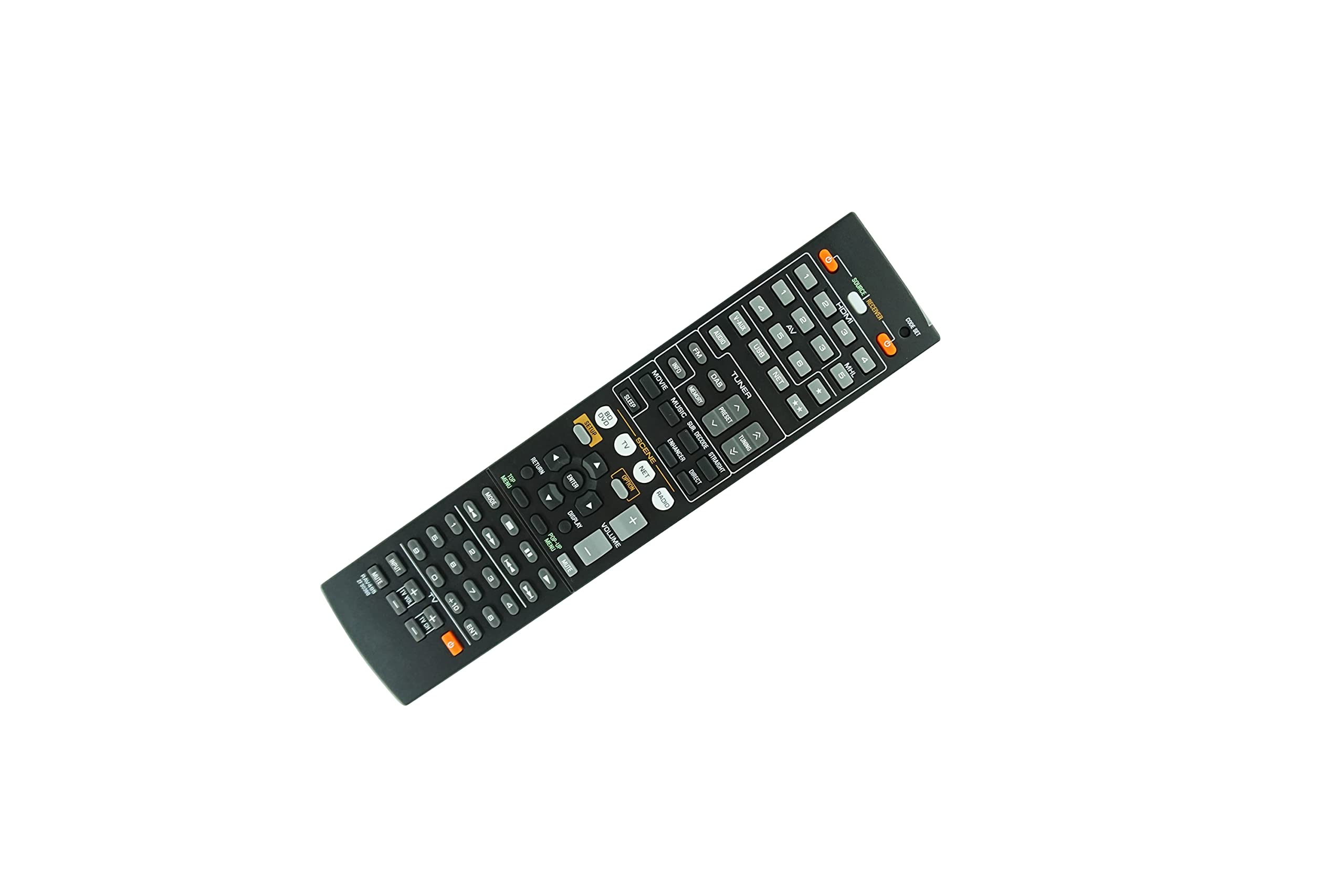 HCDZ Replacement Remote Control for Yamaha HTR-4066 HTR-4066BL RX-V475 RX-V475BL 5.1-CH Surround Sound Network AV Receiver