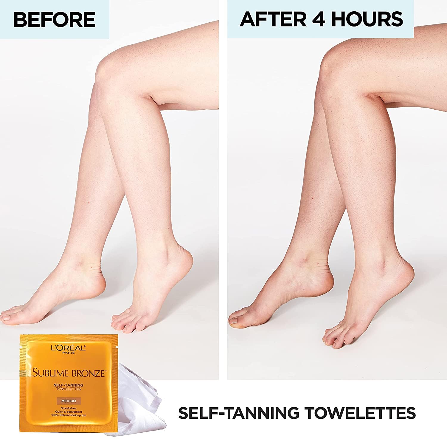 Loreal Paris Sublime Bronze self tanning Towelettes for body (3 Pack)