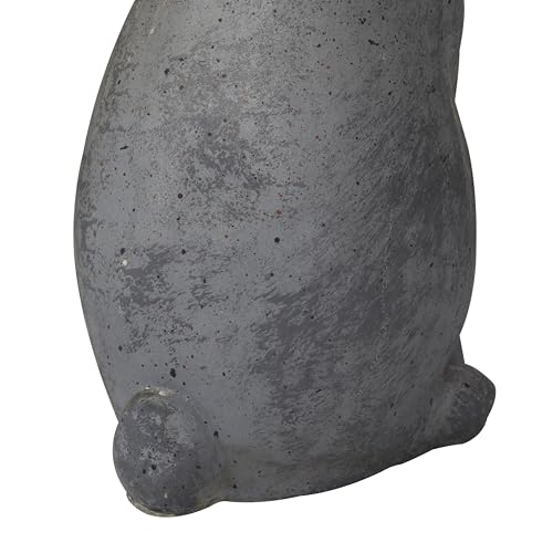 Deco 79 Polystone Rabbit Decorative Garden Sculpture Indoor Outdoor Garden Statue, Outdoor Sculpture 7" x 8" x 20", Gray