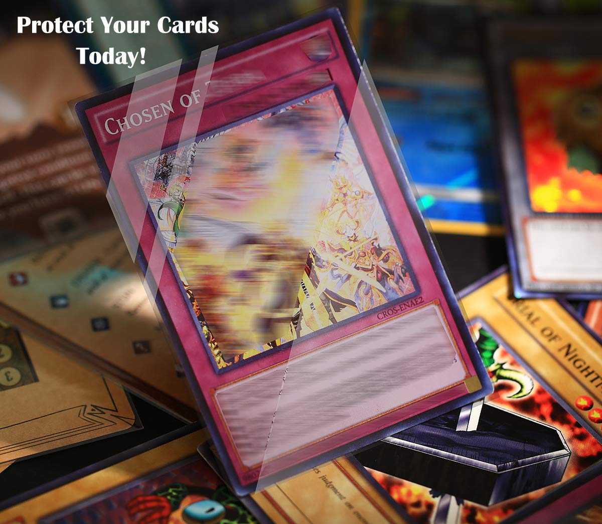 DeElf 1000ct Clear Card Sleeves for Yu-Gi-Oh Game Cards 59 mm x 87mm
