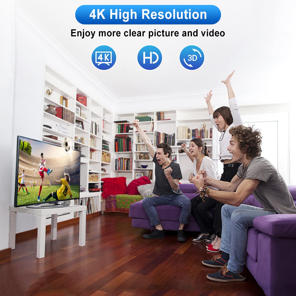 HDMI Splitter 4K HDMI Switch-Tekholy Aluminum Bidirectional HDMI Splitter 1 in 2 Out, HDMI Switcher Supports 4K 3D 1080P for Xbox PS5/3/4 Fire Stick Roku Blu-Ray(HDMI Cable NOT Include)