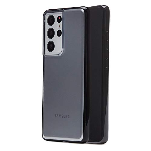 Amazon Basics Hybrid Series Case for Samsung Galaxy S21 Ultra, Matte Black