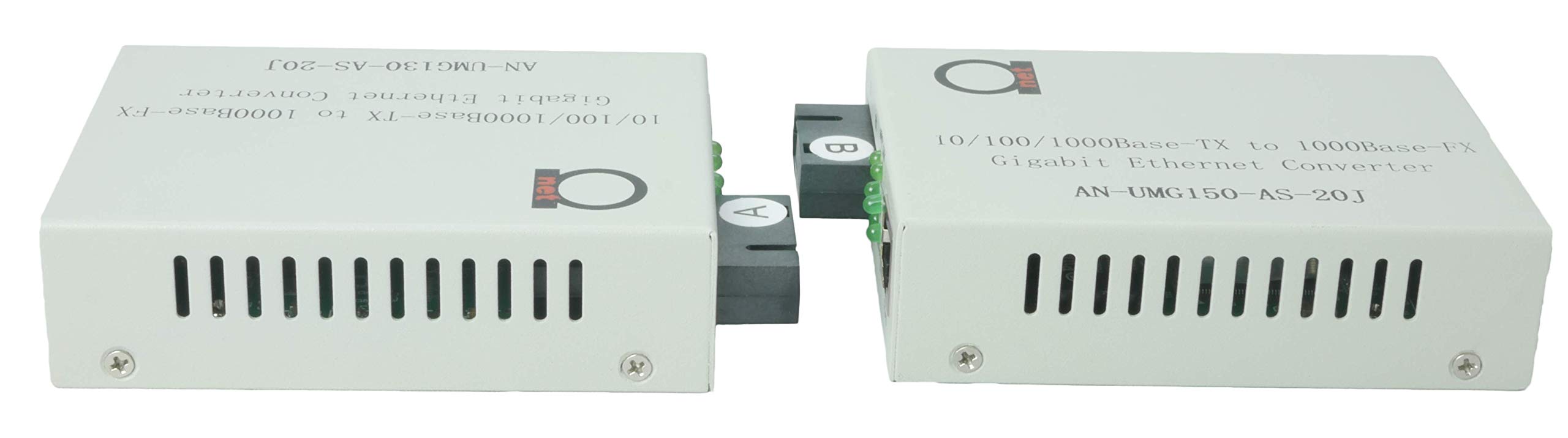 Single Mode SC WDM Single Fiber Bi-Di Gigabit Media Converter - Built-In Fiber Module 20km (12.42 miles) β to UTP Cat5e Cat6 10 100 1000 RJ-45 β Auto Sensing Gigabit or Fast Ethernet Speed -1 pair
