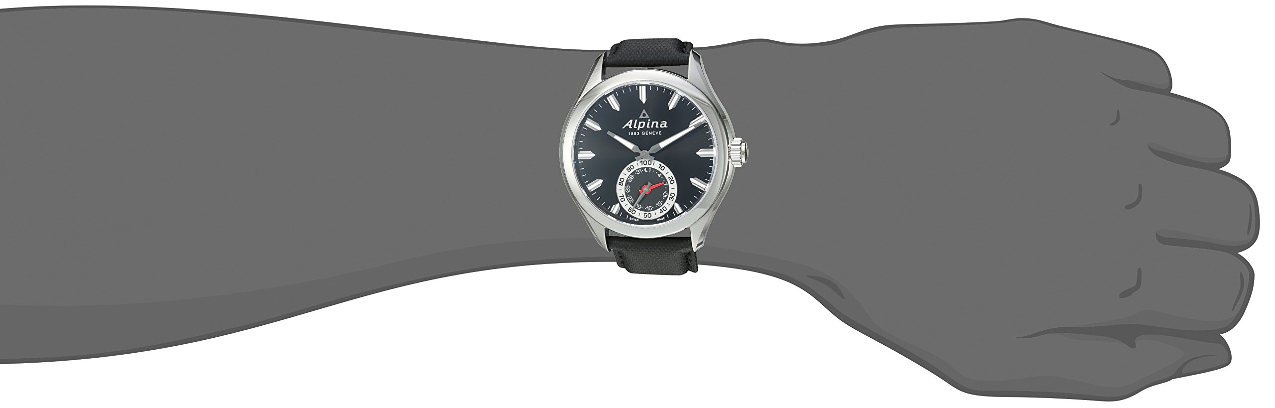 Alpina Men's AL-285BS5AQ6 Horological Smart Analog Display Swiss Quartz Black Watch