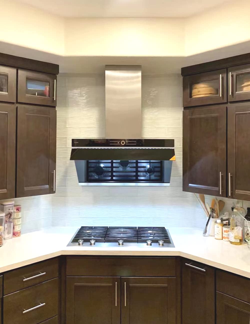 FOTILE Adjustable Decorative Chimney Cover-8' Ceiling Applied-JQG7501,JQG7522,JQG7505,JQG9001 Range Hoods, Stainless Steel