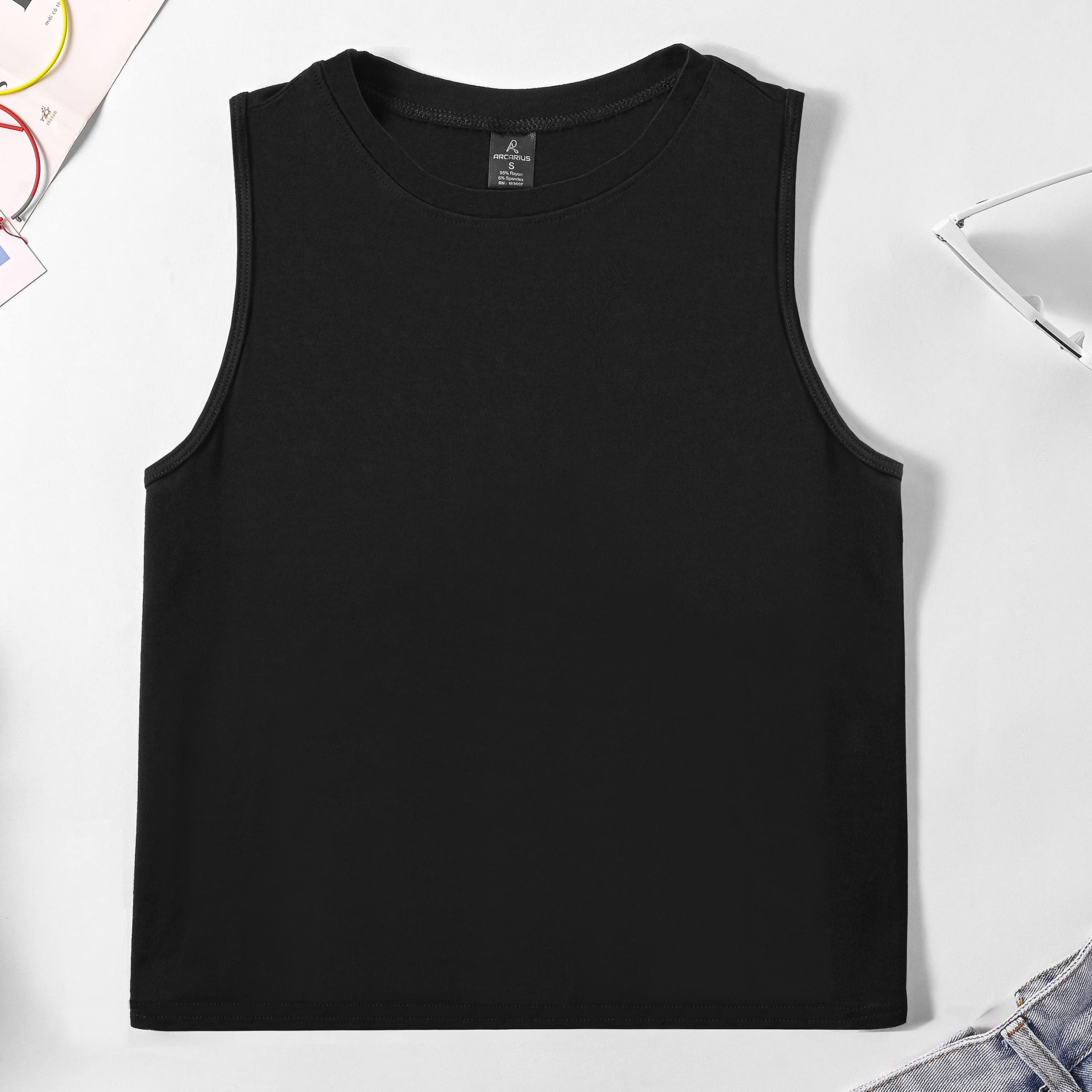 Arcarius Workout Tops for Women, Flowy Crop Top for Gym, Yoga, Exercise Beige, Small