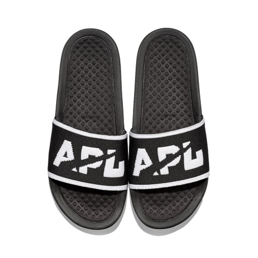 Athletic Propulsion Labs (APL) Big Logo Techloom Slide Black/White/White 10 D (M)