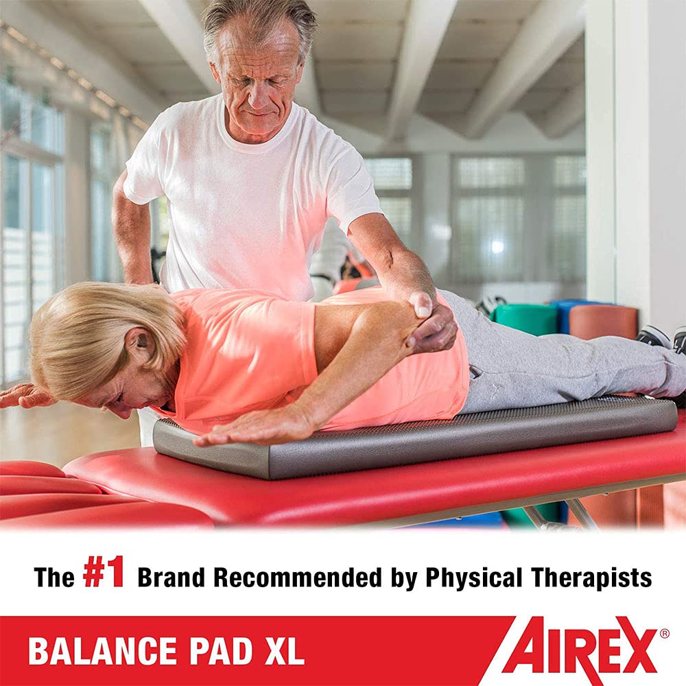 Airex Balance Pad - Exercise Foam Pad Physical Therapy, Workout, Plank, Yoga, Stretching, Standing Desk Balancing Stability Mat, Kneeling Cushion, Mobility Strength Trainer Knee, Ankle - XLarge, Blue