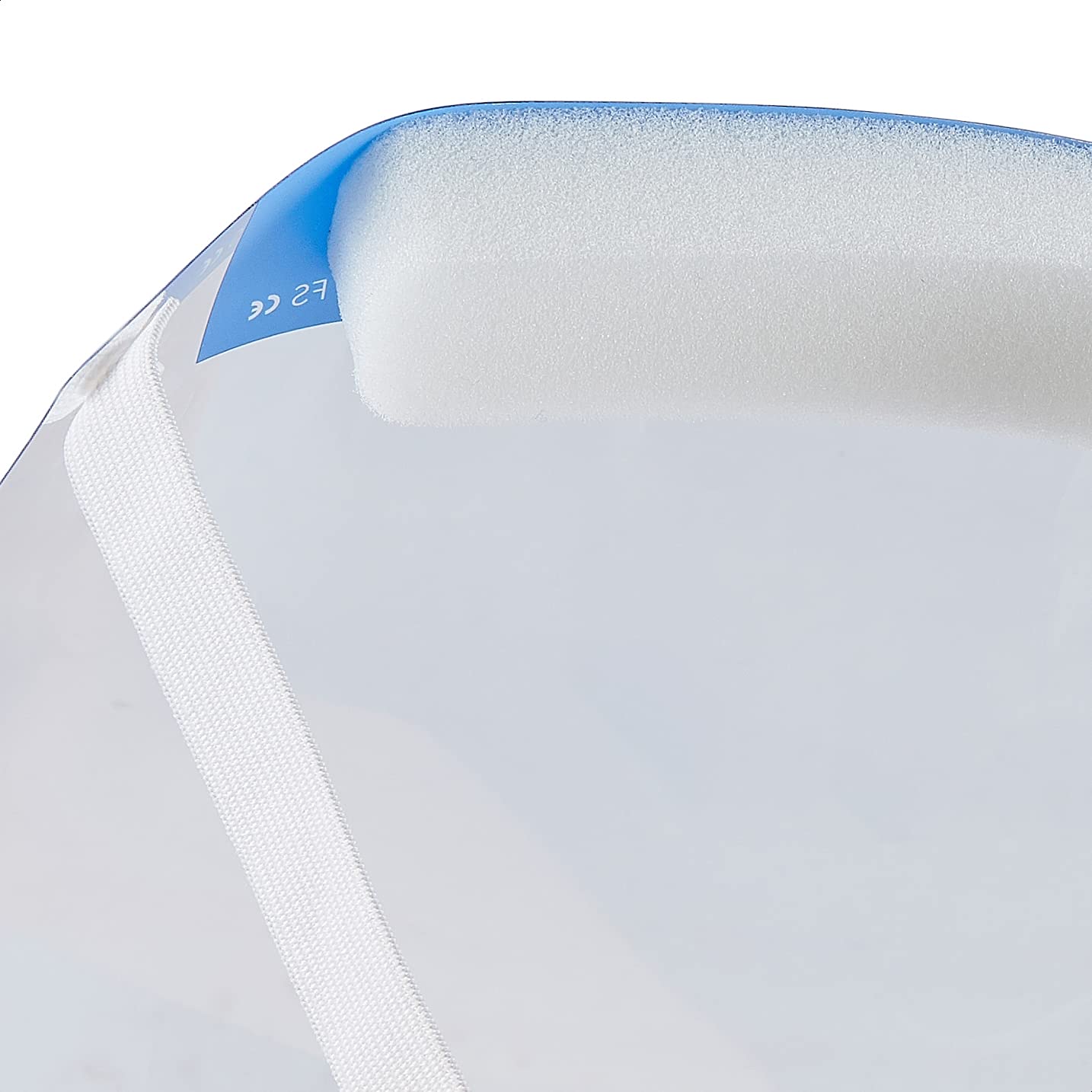 AmazonCommercial Transparent Safety Face Shield, Full Protection Cap Wide Visor, Easy to Clean, Pack of 5