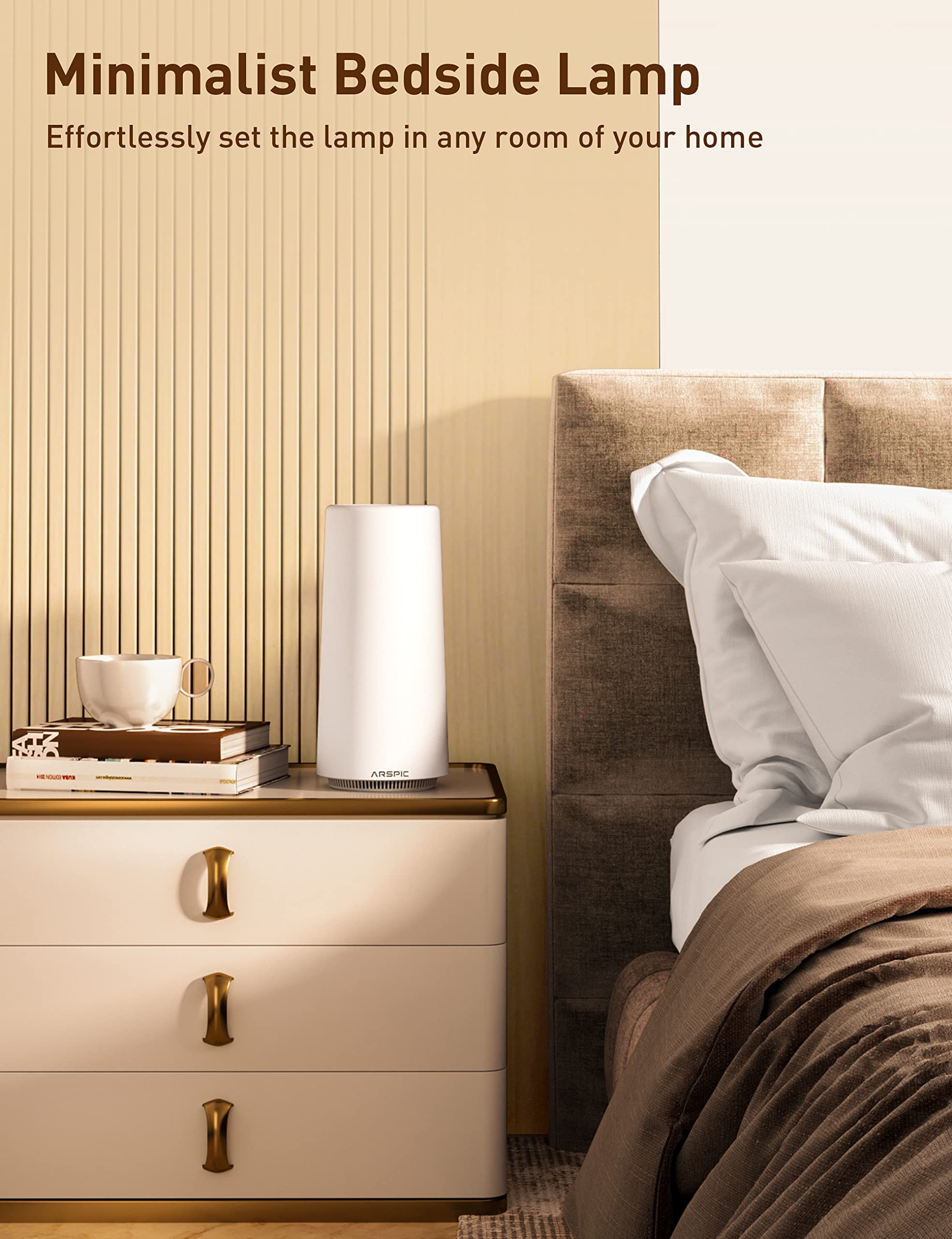 Arspic White Noise Machine, 24 Soothing Sound Machine with Night Light, Touch Control, Timer, Noise Machine for Sleeping Baby Adults Kids