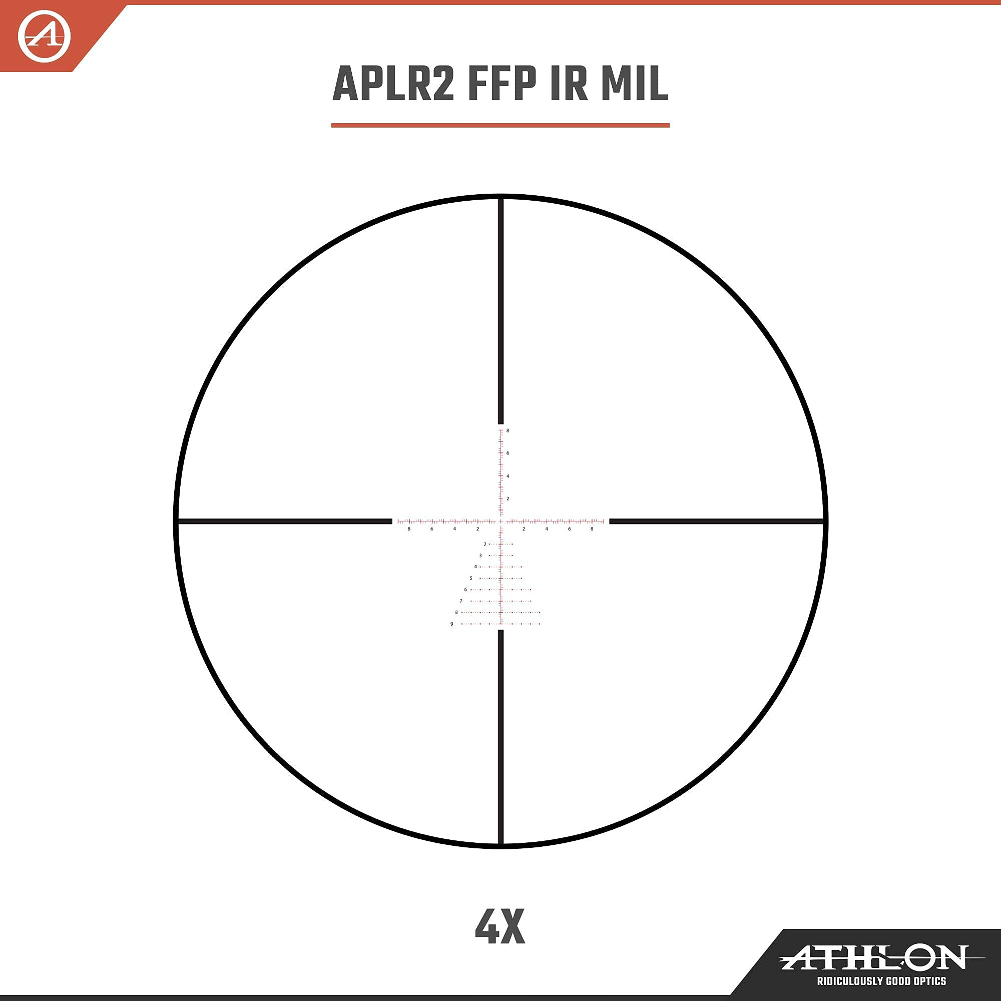 Athlon Optics Talos BTR 4-14x44 First Focal Plane Riflescope, APLR2 FFP IR MIL Reticle, Black