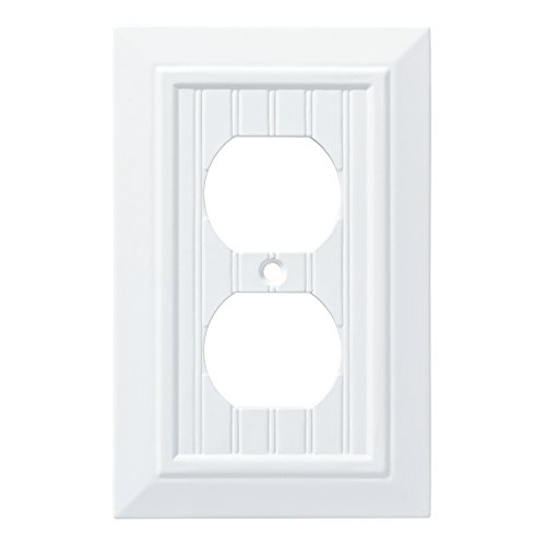 Franklin Brass W35266-PW-C Classic Beadboard Single Wall Plate, Duplex