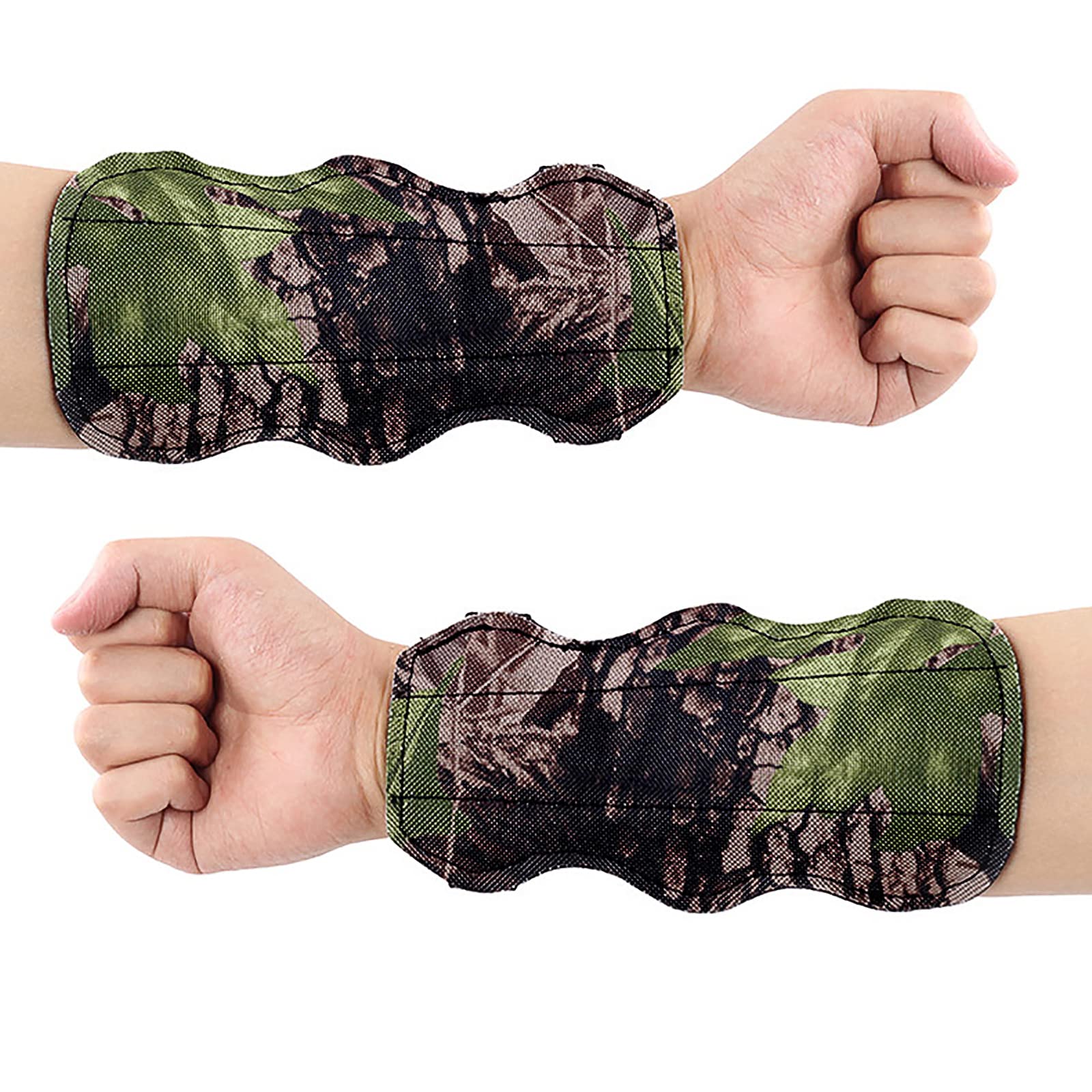 Archerest Arm Guard, Leather Bow Range Bracer Protector with Adjustable 3-Strap Buckles (Camo)