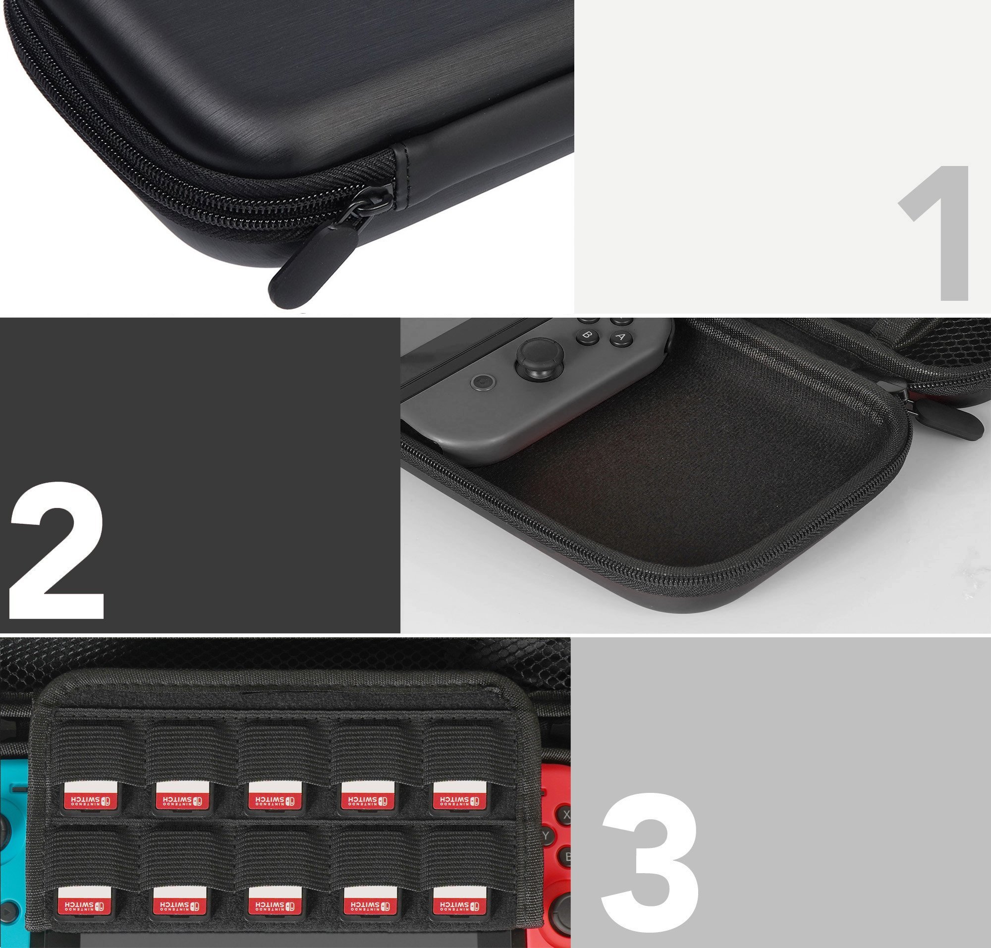 Amazon Basics Carrying Case for Nintendo Switch - Black