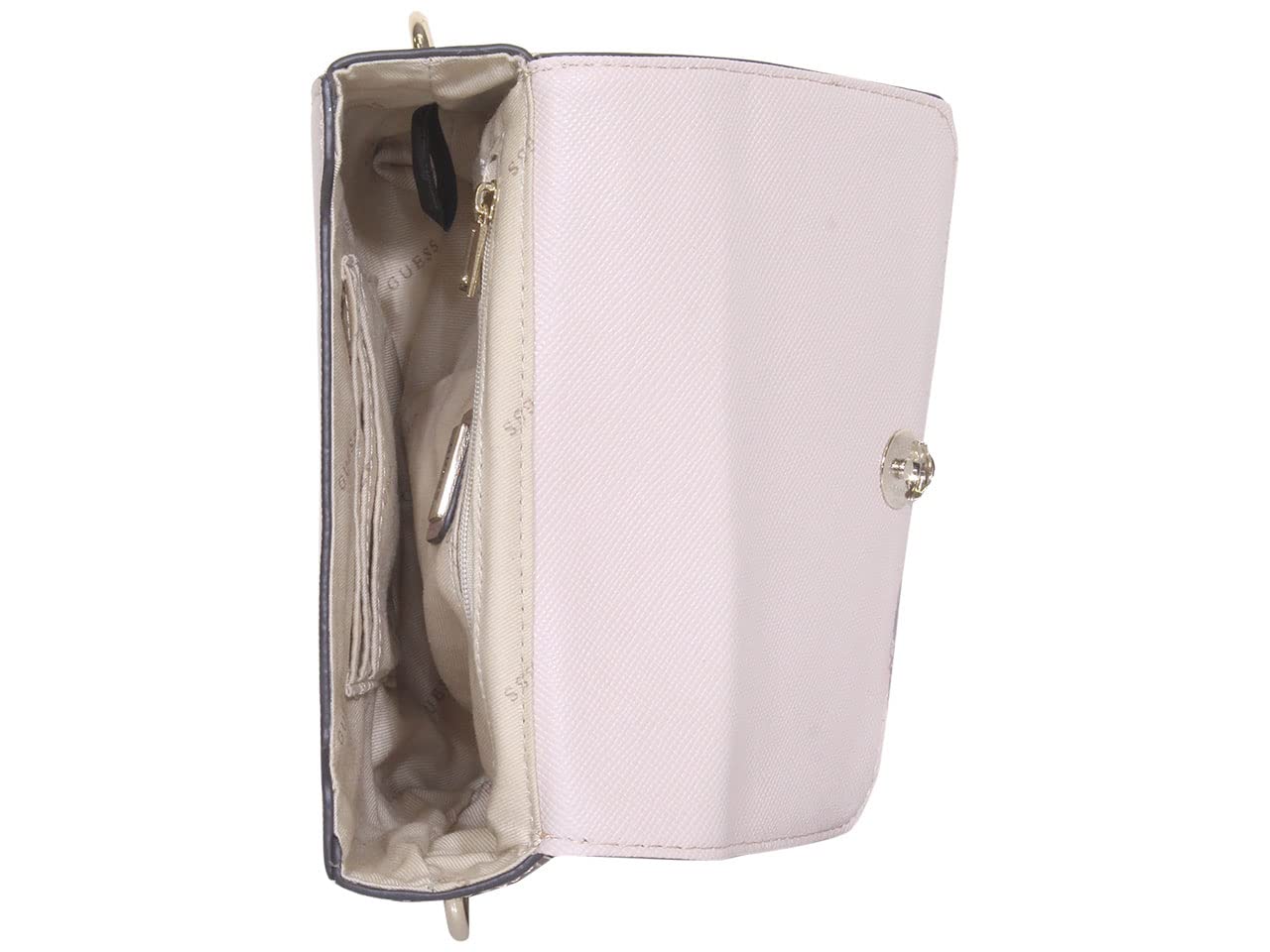 GUESS Ynes Mini Top Handle Flap, Mauve Multi