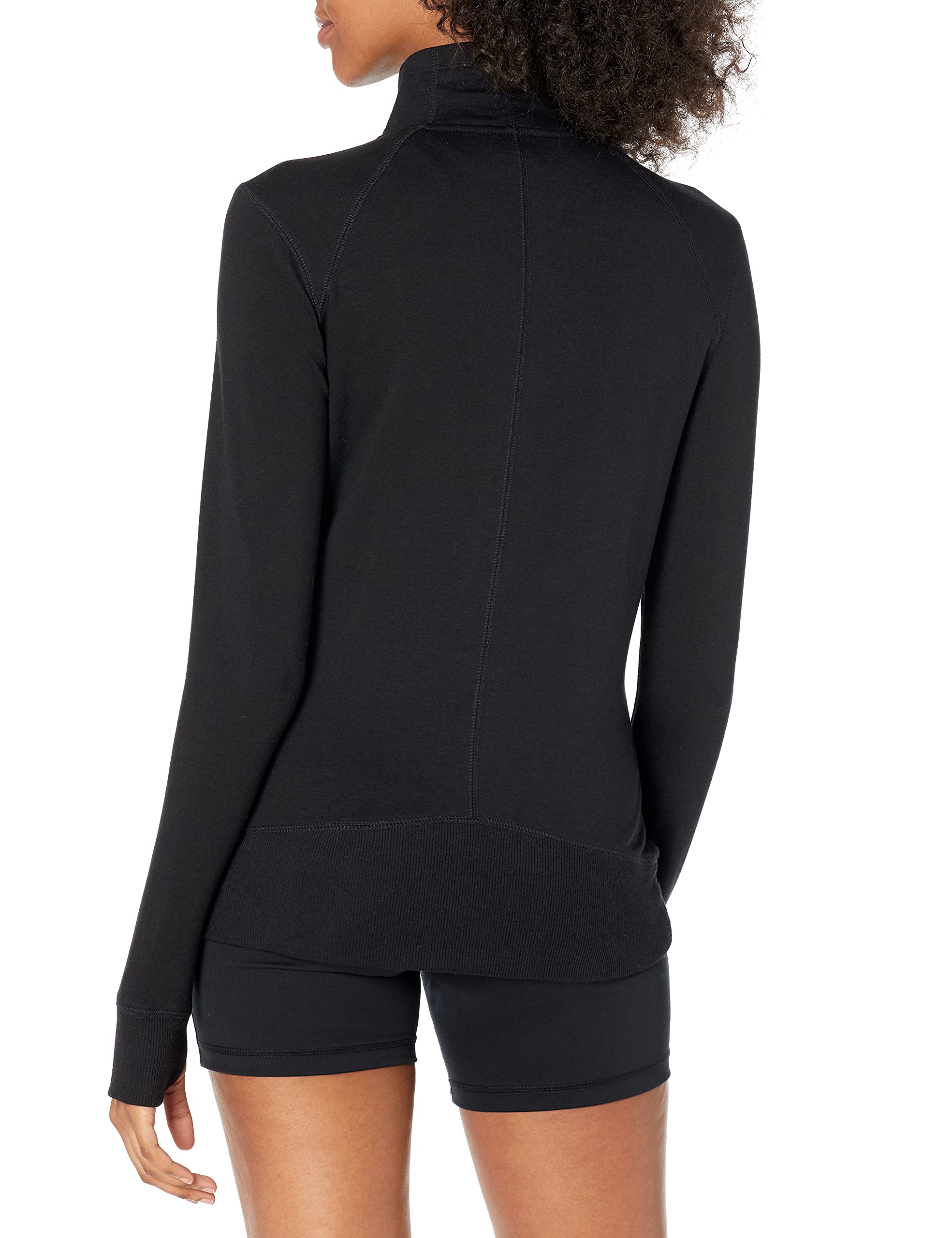 Amazon Essentials Women's Studio Terry Long-Sleeve Full-Zip Jacket, Black, X-Small