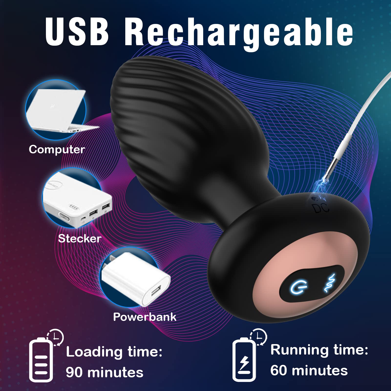 Anal Dildo Remote Control Vibrators - Realistic Dildo Anal Dildos Vibrating Dildo Sex Machine with 9 Vibrating Rotation Mode, Anal Ease Anal Training Mini Thick Dildos for Male Masturbator