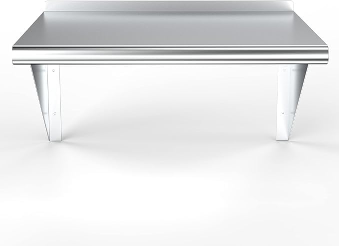 Express KitchQuip Stainless Steel Wall Shelf | Metal Shelving | Garage, Laundry, Storage, Utility Room | Restaurant, Commercial Kitchen | NSF Certified | (24β x 24β)