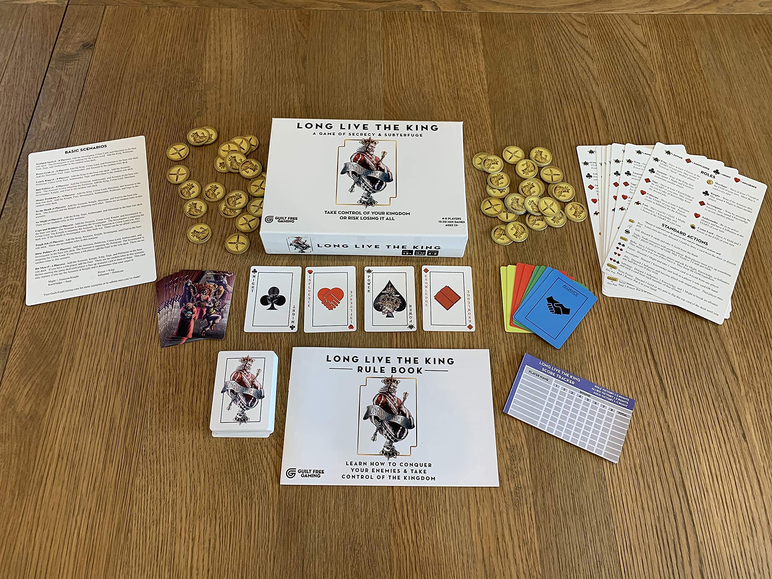 Guilt Free Gaming Long Live The King - A Kickstarter Success Card Game with Social Deduction | Family Friendly (Ages 14)