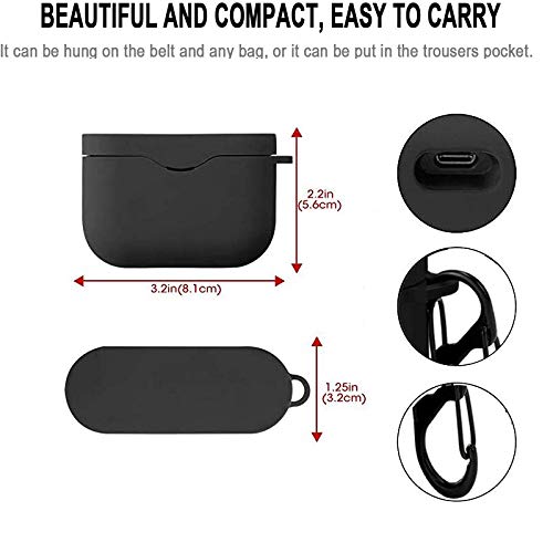 Ankersaila Case Compatible with Sony WF-1000XM3,Shock Drop Proof Soft Silicone Protections Case Cover (Black)