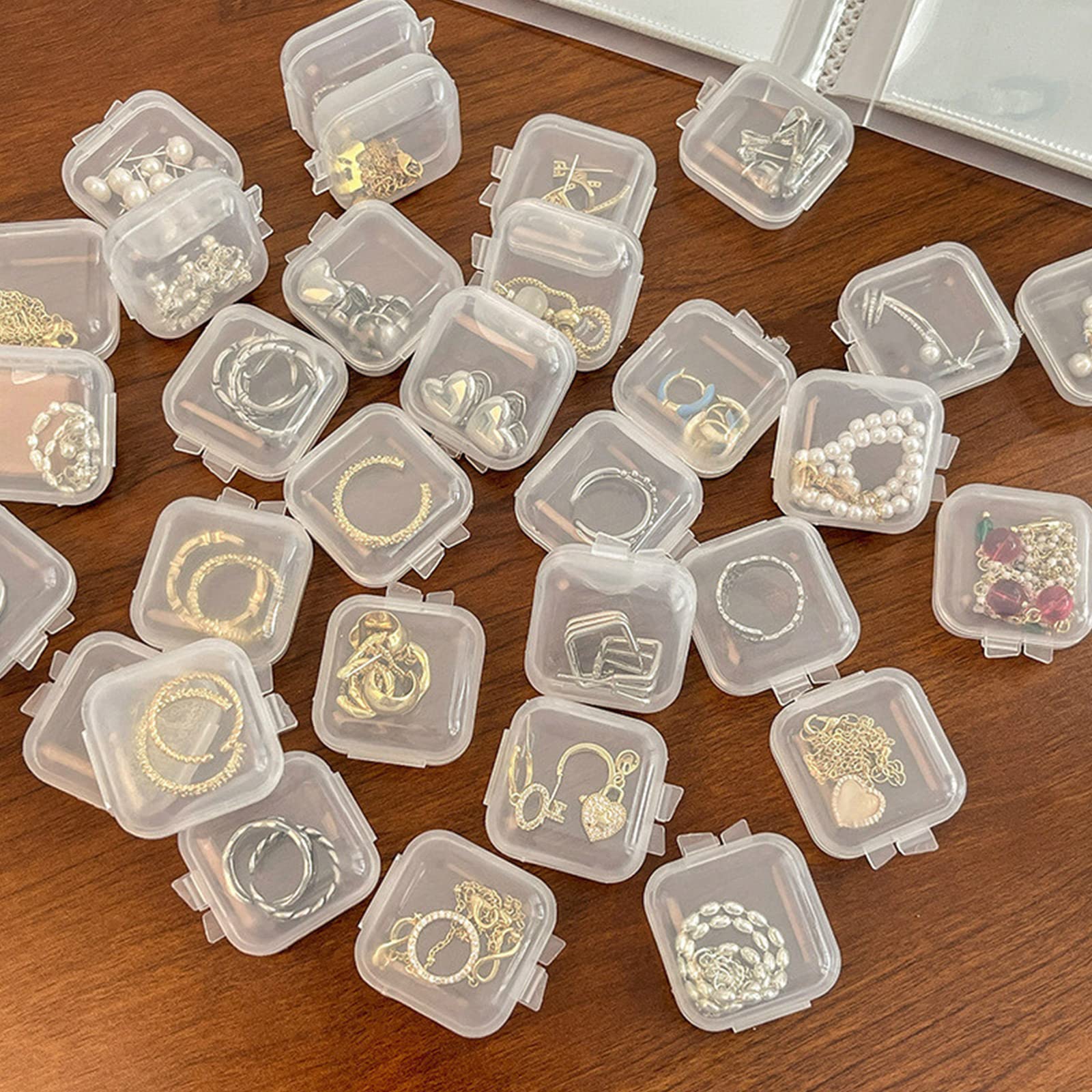 Ankexin 10x Mini Plastic Storage Container Box Portable Medicine Holder Storage Organizer Jewelry Packaging for Earring