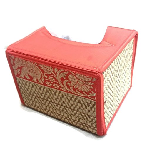 amazingmarketonline Tissue Cover Box Thai Handmade Home Decor Dinner Camping Napkin Paper Car