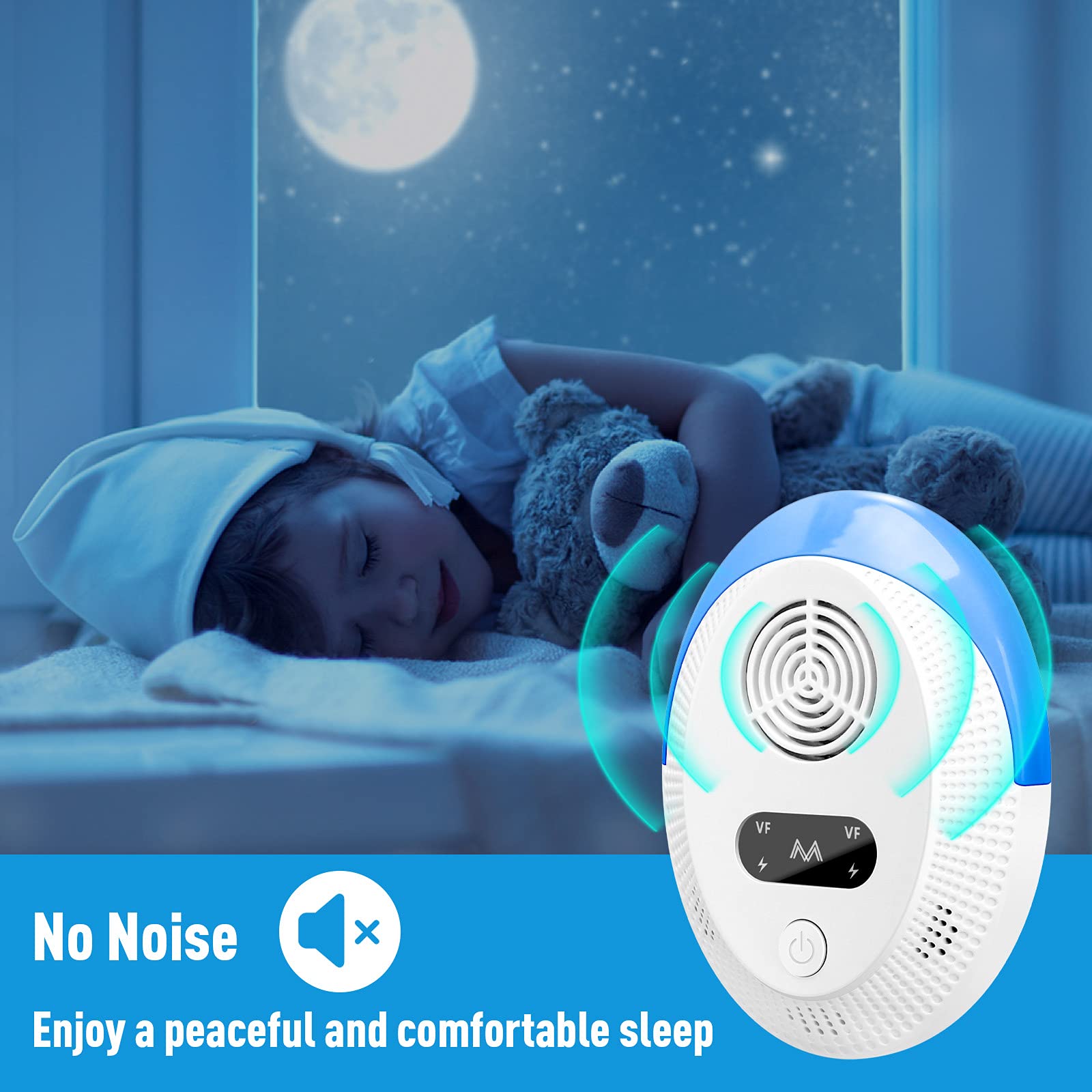 Bectine Ultrasonic Pest Repeller 6 Packs, Indoor Pest Control, Ultrasonic Pest Repellent, Indoor Pest Control for Home, Kitchen, Office, Warehouse, Hotel