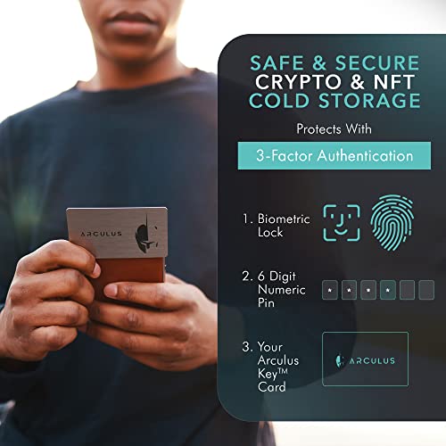 Arculus Silver Key Card - Secure & Convenient Crypto Wallet for Digital Asset Cold Storage. Crypto Cold Wallet for Bitcoin, Cryptocurrency & NFTs. Offline Wallet for Crypto w/ 3-Factor Authentication