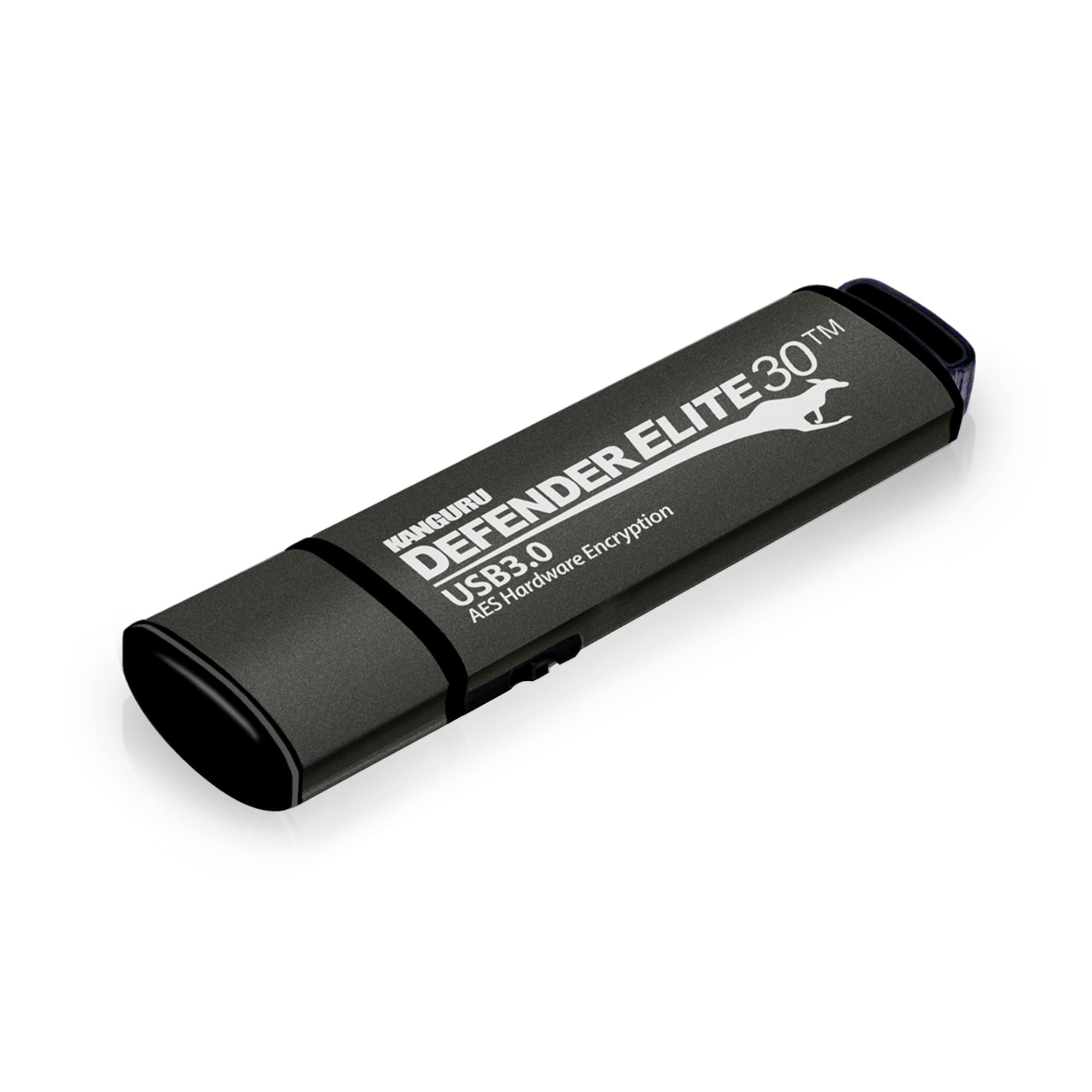 Kanguru Defender Elite30 – 32 GB Hardware Encrypted Flash Drive - Physical Write Protect Switch – SuperSpeed USB 3.0