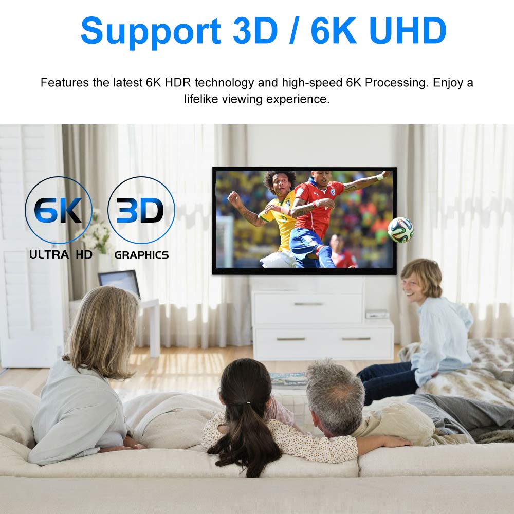 Android TV Box 10.0 4GB 64GB H616 Quad core Support 6K HD/ 3D/H265/Dual WiFi 2.4G 5G /100M LAN/USB 2.0/BT 5.0 with Wireless Keyboard