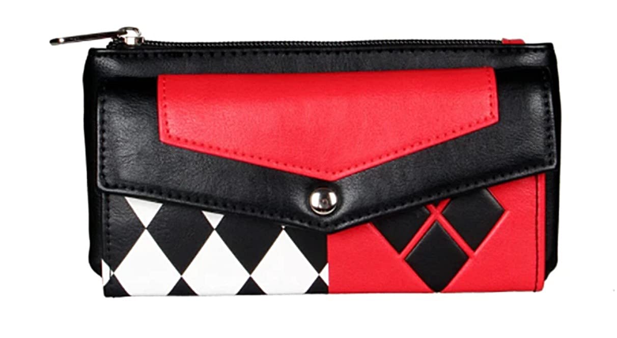 H Quinn Diamond Pattern Top Zip Women's Hand Purse Clutch Wallet