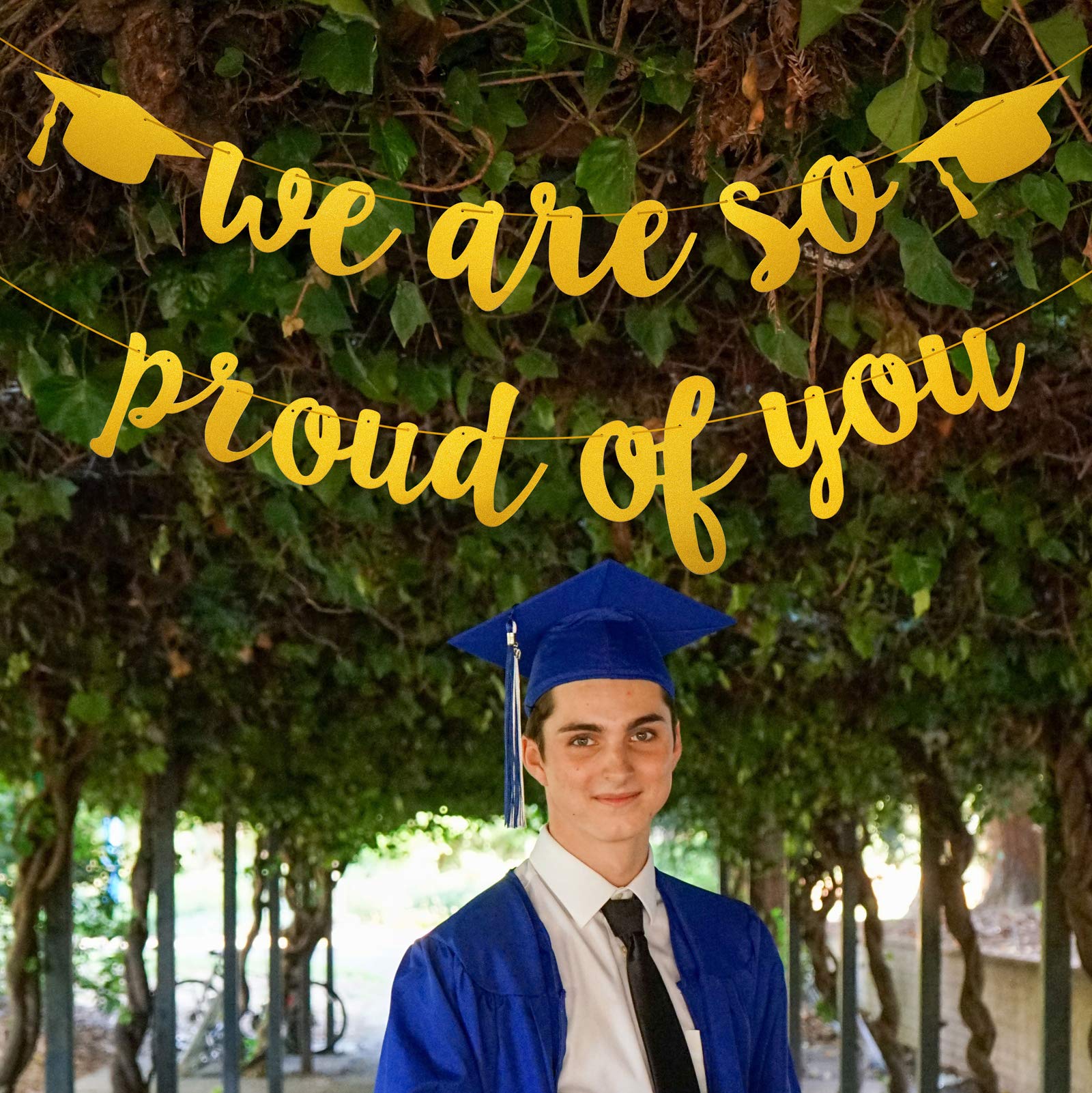 Golden Banner for Graduation Party/Grad Party Decorations- We are So Proud of You