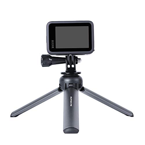 Aluminum Alloy Mini Tripod Cell Phone Tripod Handheld Desktop Tripod for Pocket 2/ONE X2/OM 4/ Osmo Mobile Series/Osmo Action/Osmo Pocket/Insta 360 / Fimi Palm (Silver)