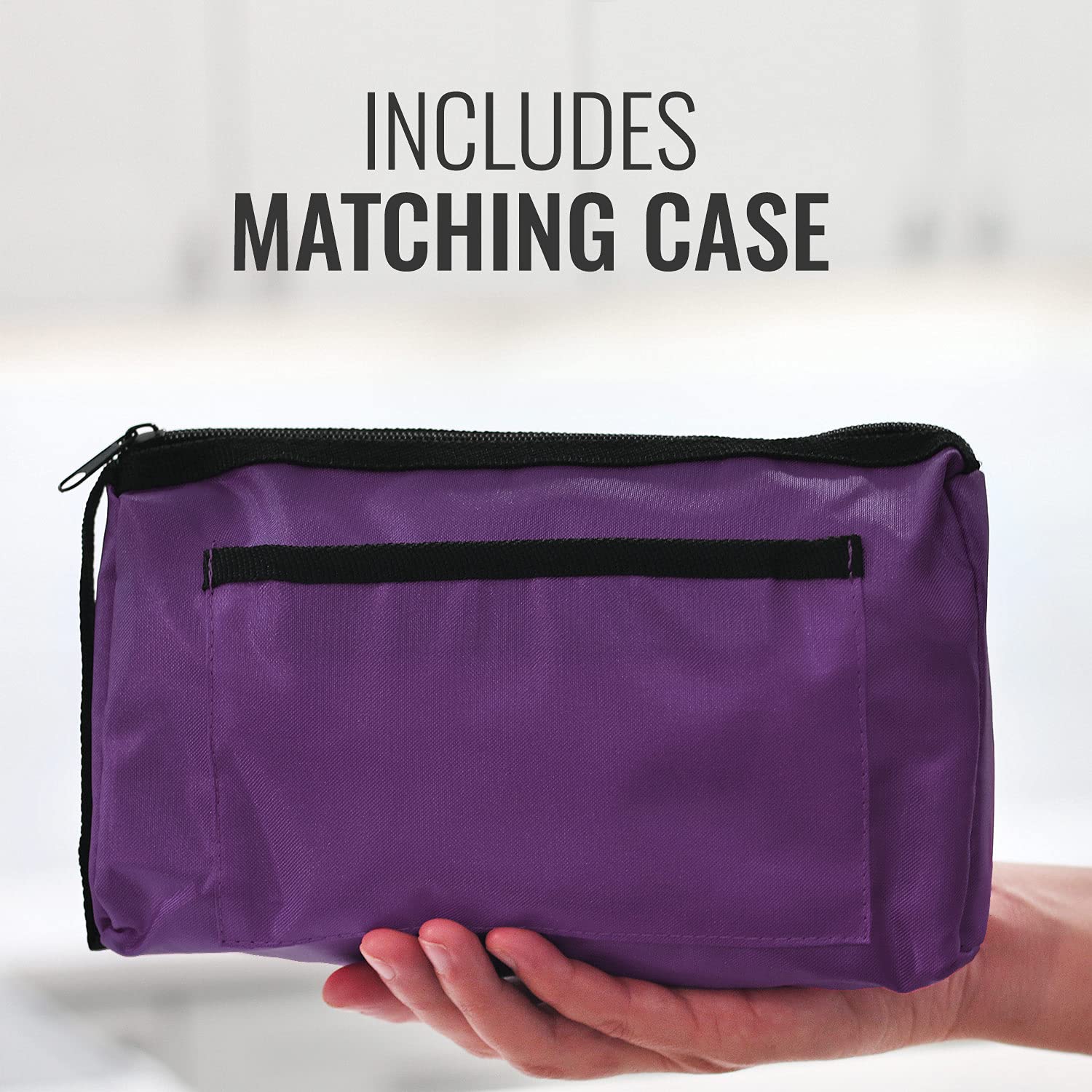 MABIS MatchMates Aneroid Sphygmomanometer and 31" Sprague Rappaport Stethoscope Combination Manual Blood Pressure Kit with Calibrated Nylon Cuff and Oversized Carrying Case, Adult Purple