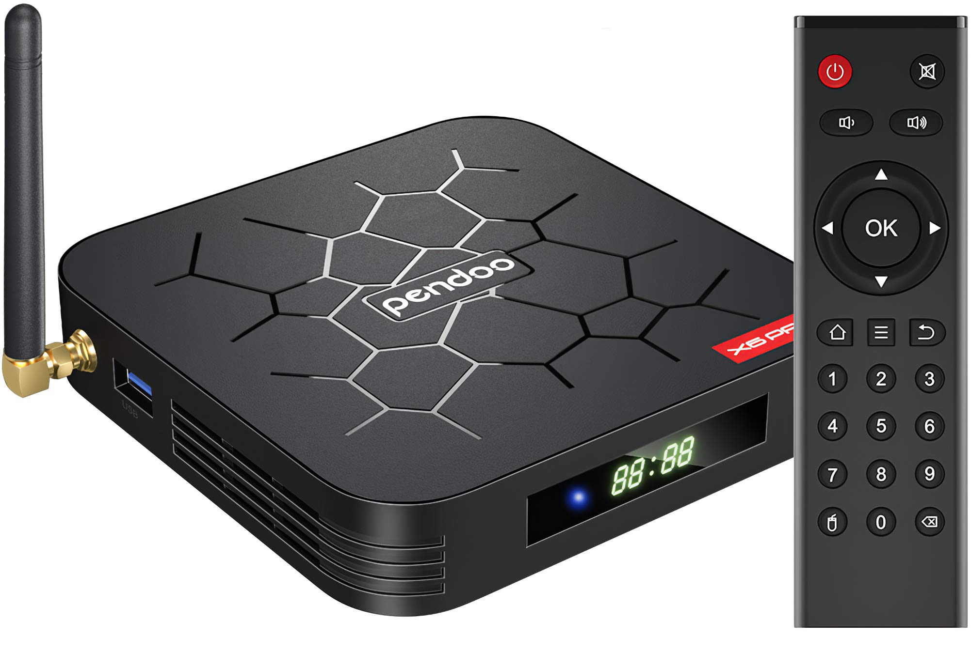 Android TV Box, Pendoo X6 PRO Android TV Box 4GB RAM 32GB ROM, 2.4GHz/5GHz Dual-Band WiFi BT Quad-Core 64Bits 3D/4K Full HD/H.265/USB3.0 Android Box