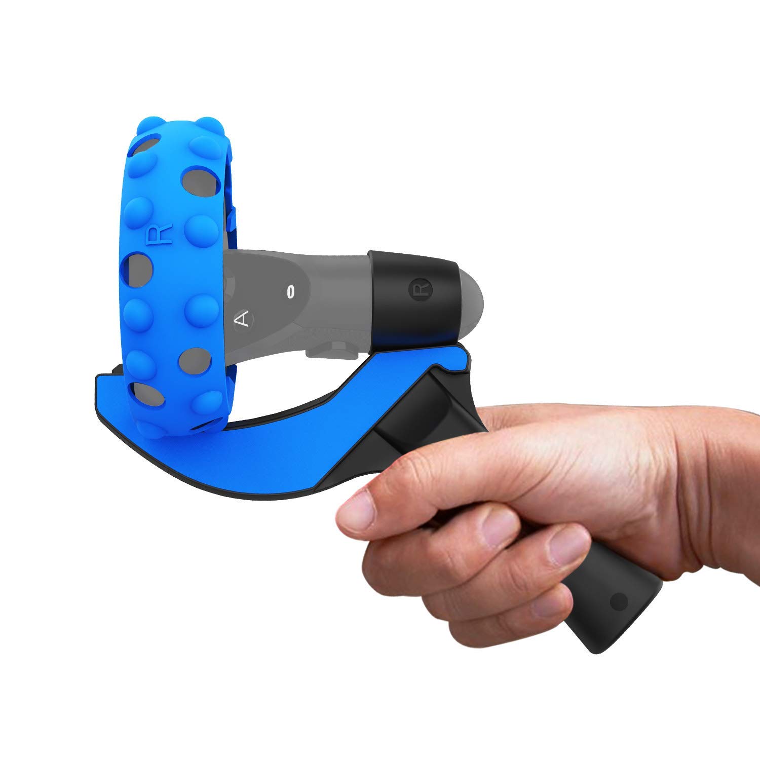 AMVR Table Tennis Paddle Grip Handle, Left & Right Handle Silicone Protective Cover Rings for Oculus Quest or Rift S Touch Controllers Playing Eleven Table Tennis VR Game (Not Fit Quest 2)