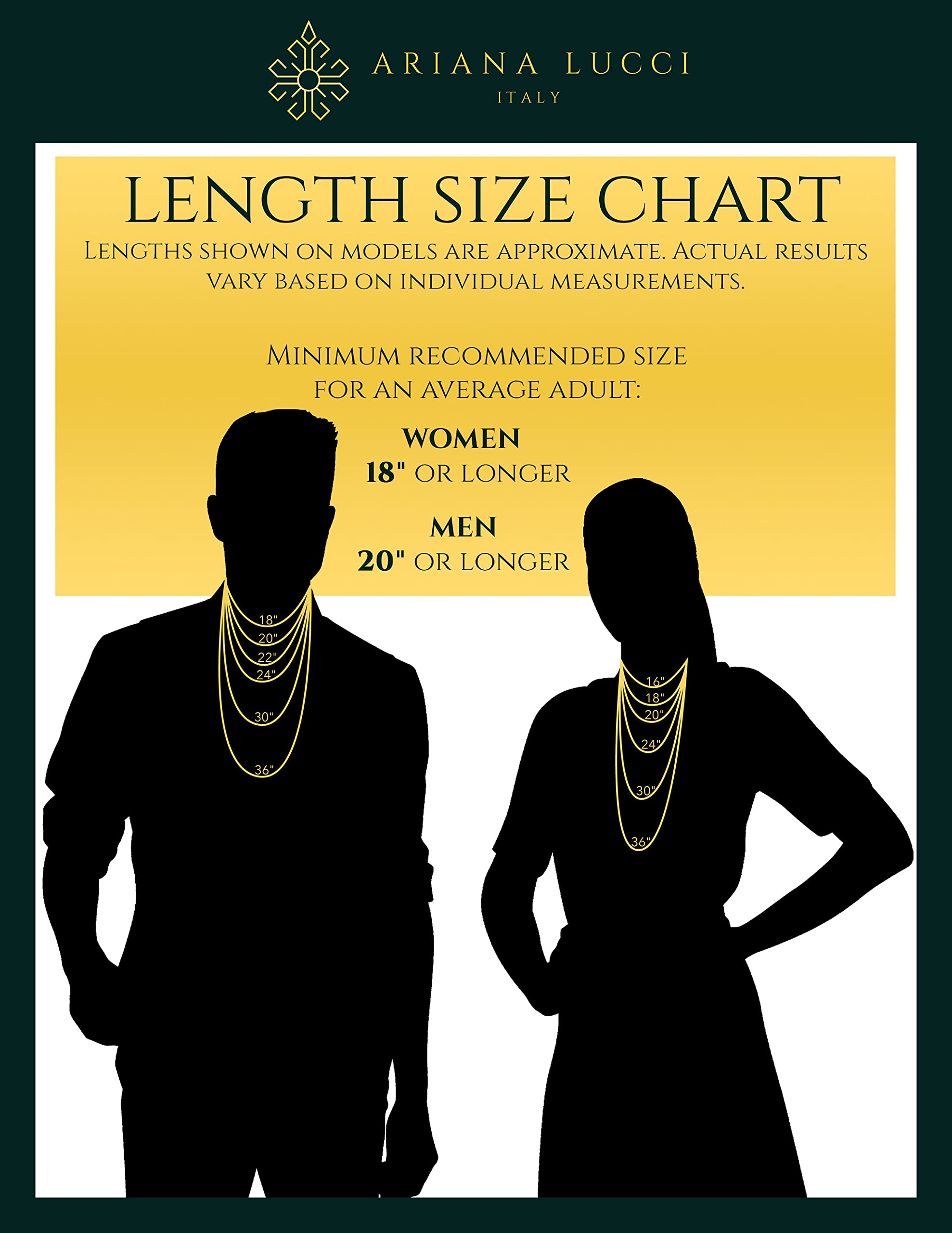 Ariana Lucci 14K Gold Filled Italian-Made Box Chain Necklace for Women and Men, Thin 0.8mm Non Tarnish, Timeless Classic Box Chain Pattern, 18"