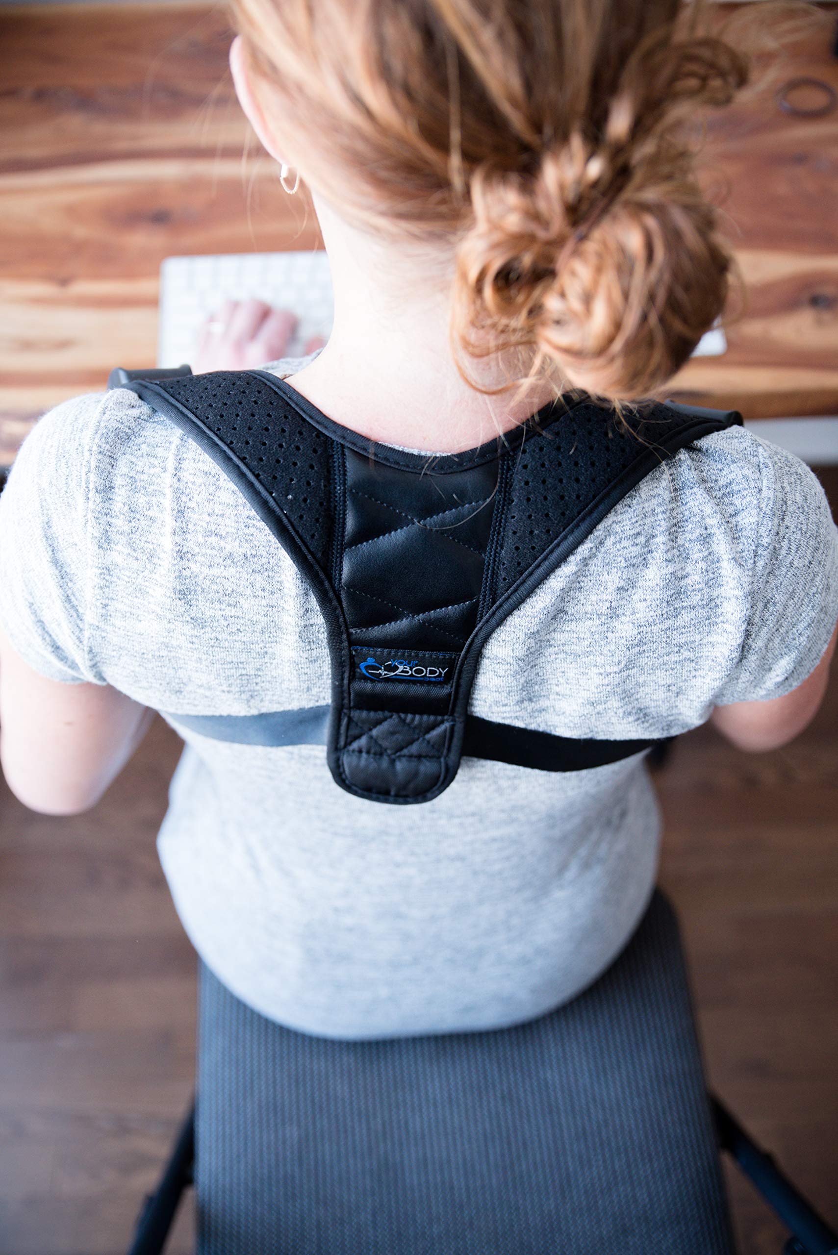 Adjustable Posture Corrector for Men & Women by YourBodyBeat - Improve Spine Alignment at the Work Place and During Sports & Exercise - Comfortable - Sleep Better & Feel Great - Less Neck/Back Pain