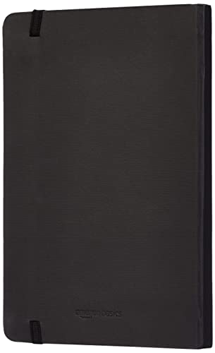 Amazon Basics Classic Blank Notebook, 240 Pages, Hardcover, Black, 5 x 8.25-Inch