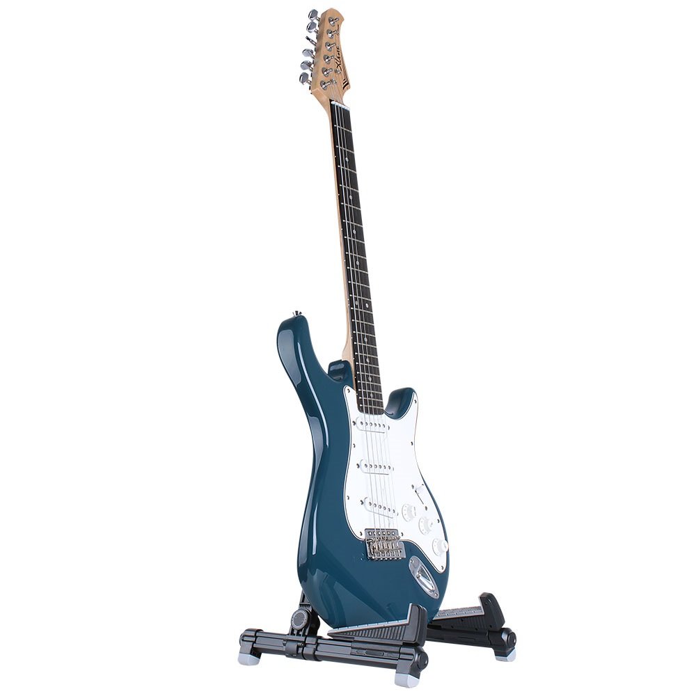 Alumium Ally A Frame Universal Folding Acoustic Guitar Stand, Suitable for Electric Guitars, Bass Guitars (Gold)