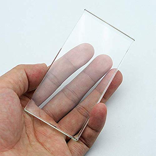 Pro Nail Art Painting Color Toning Glass Board Makeup Palette Eyelash Extension Adhesive Glue Pallet Glass Palette Stand(2 x 4 Inch )