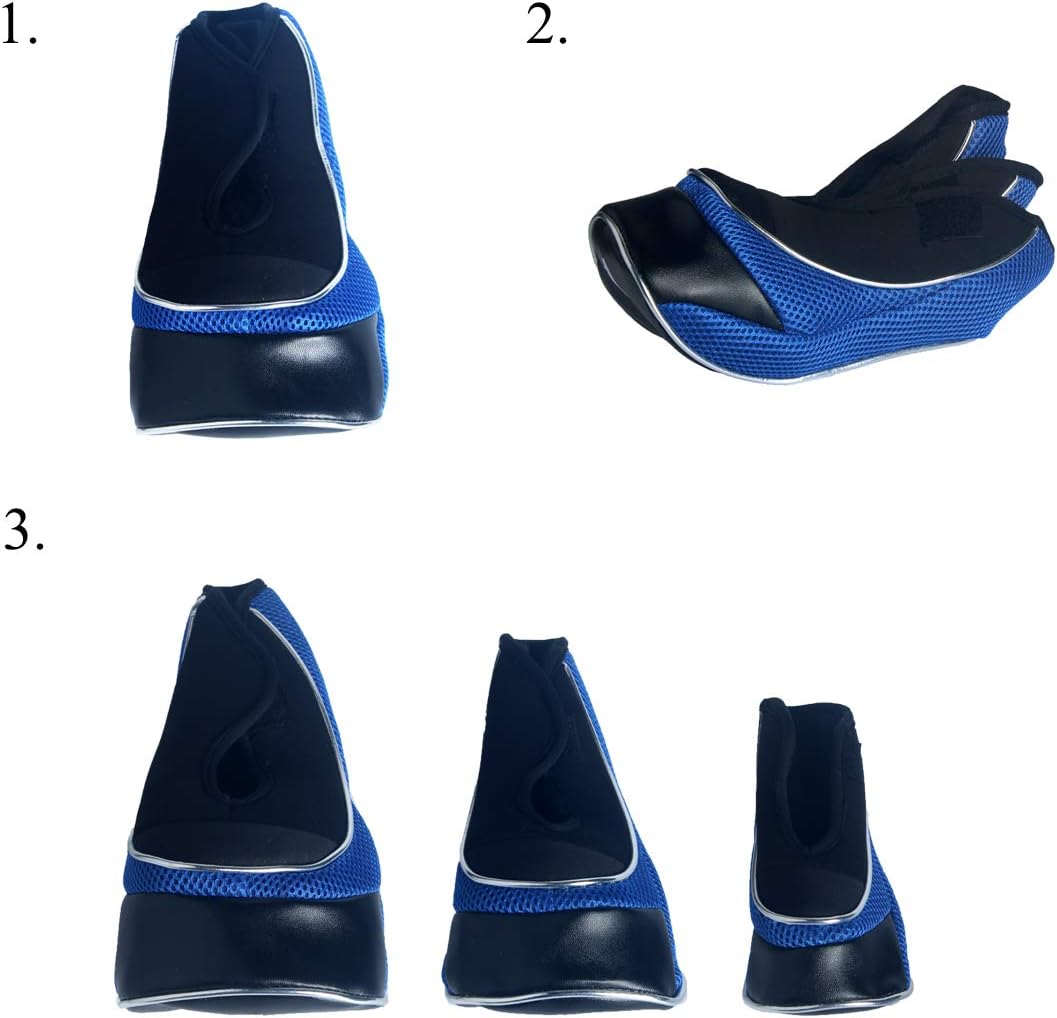 Andux Golf 460cc Driver Fairway Wood Club Head Covers Hook & Loop Set of 3